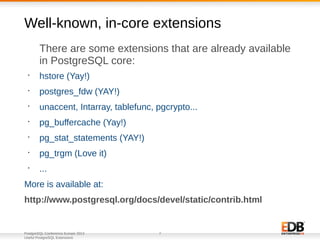 Useful PostgreSQL Extensions | PDF | Databases | Computer Software and Applications