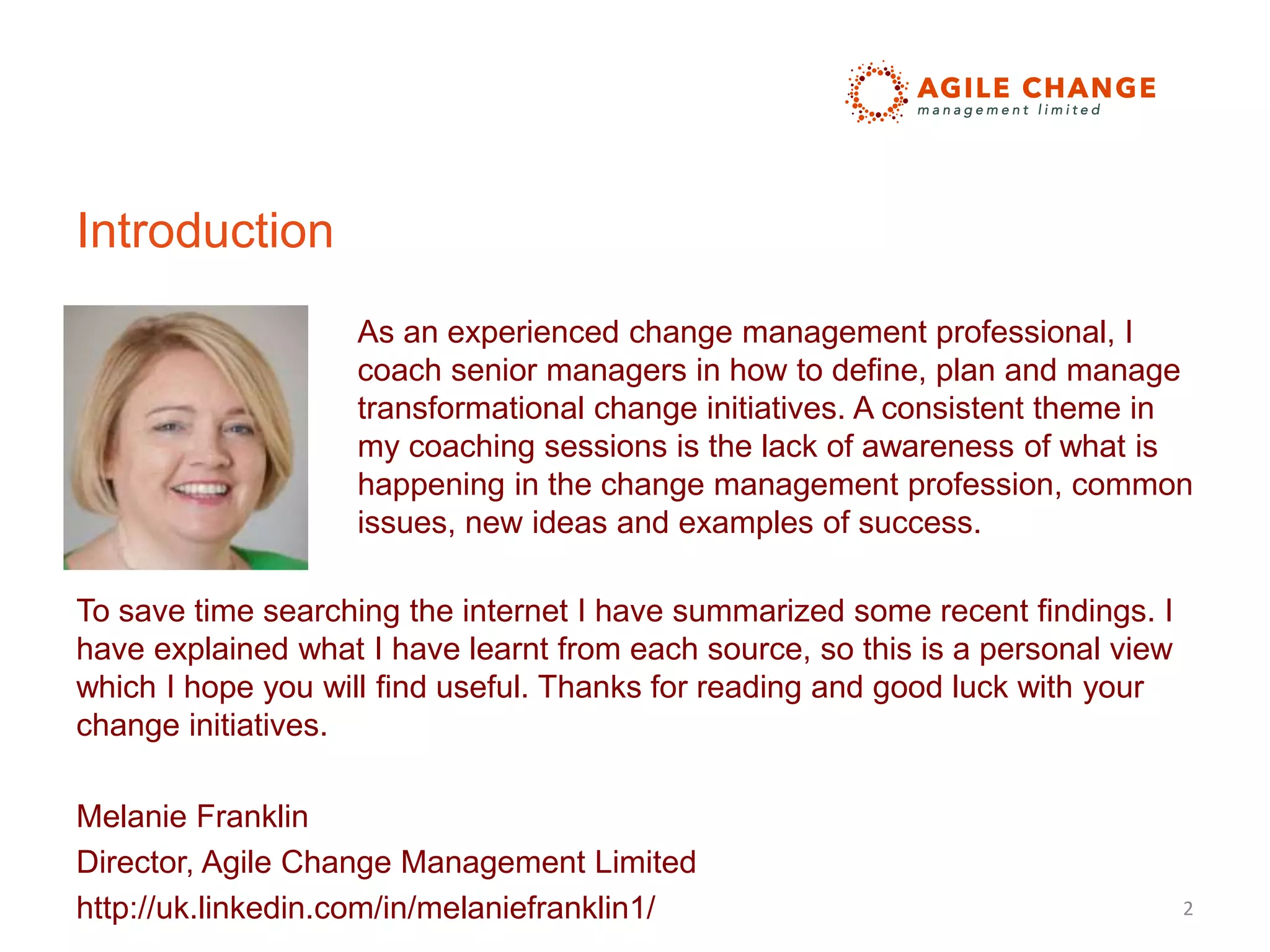 Useful sources of change management information | PPT