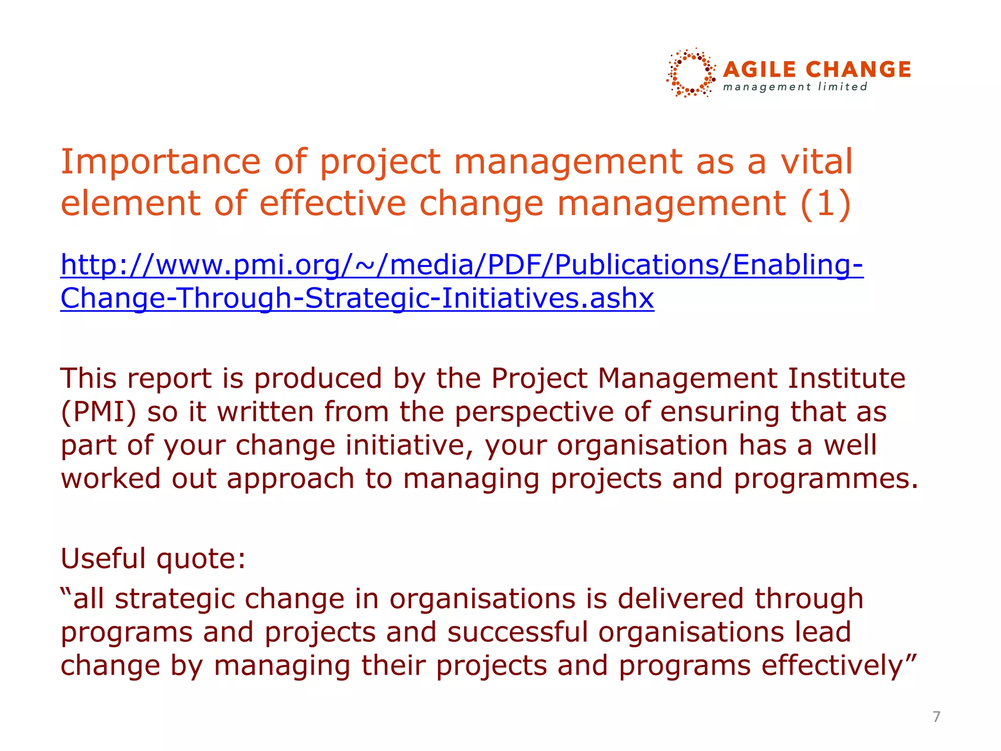 Useful sources of change management information | PPT