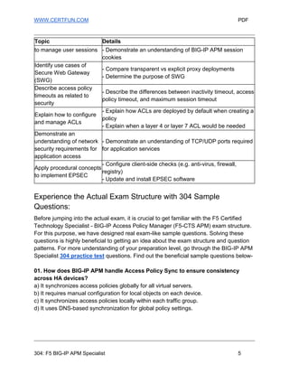Useful Study Guide and Exam Questions to Pass the F5 304 Exam.pdf