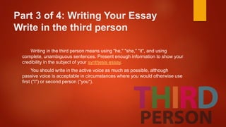 Useful tips for writing a synthesis essay | PPTX