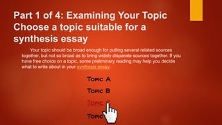 Useful tips for writing a synthesis essay | PPT