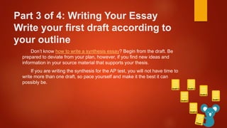 Useful tips for writing a synthesis essay | PPT