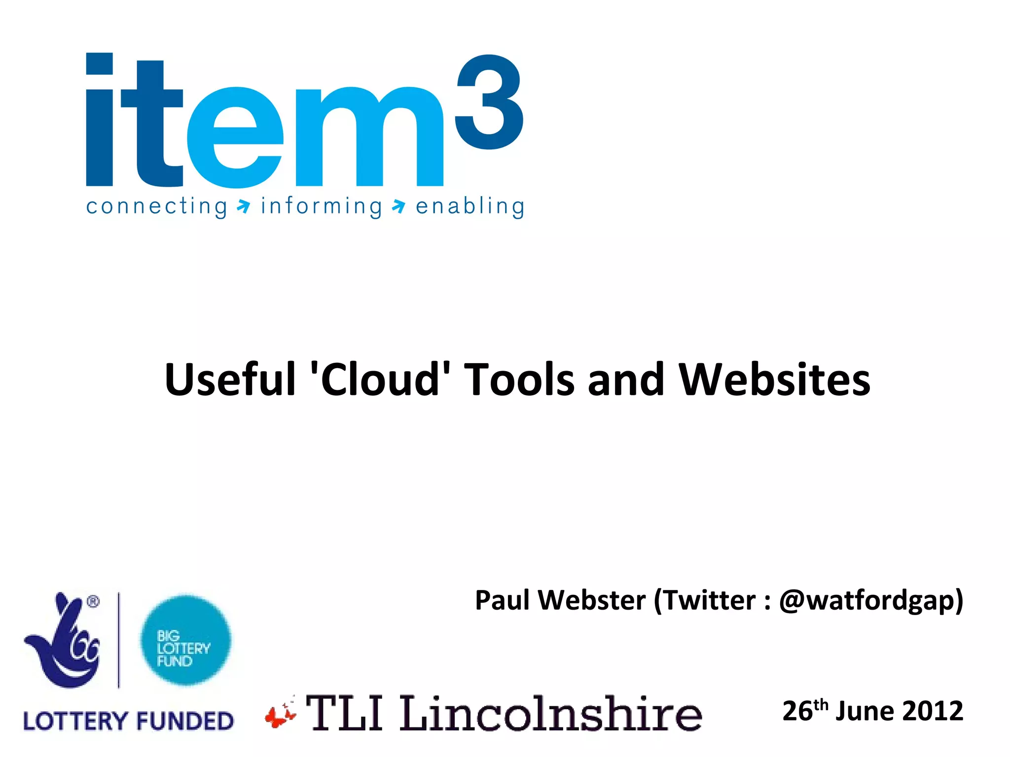 Collaboration and Website Tools for TLI Lincs | PPT