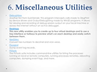 Вячеслав Кабак "Microsoft Sysinternals-Useful Utilities" | PPTX