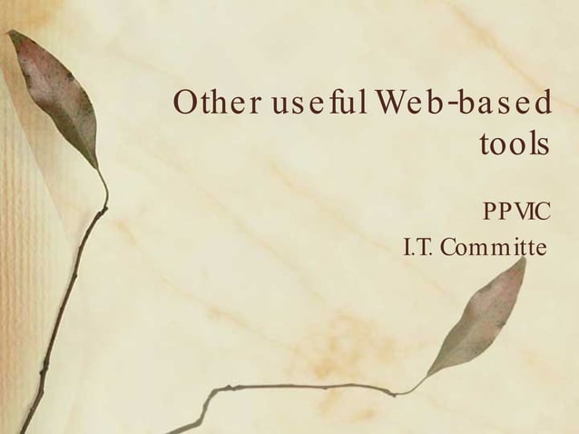 Useful Web Based Tools | PPT