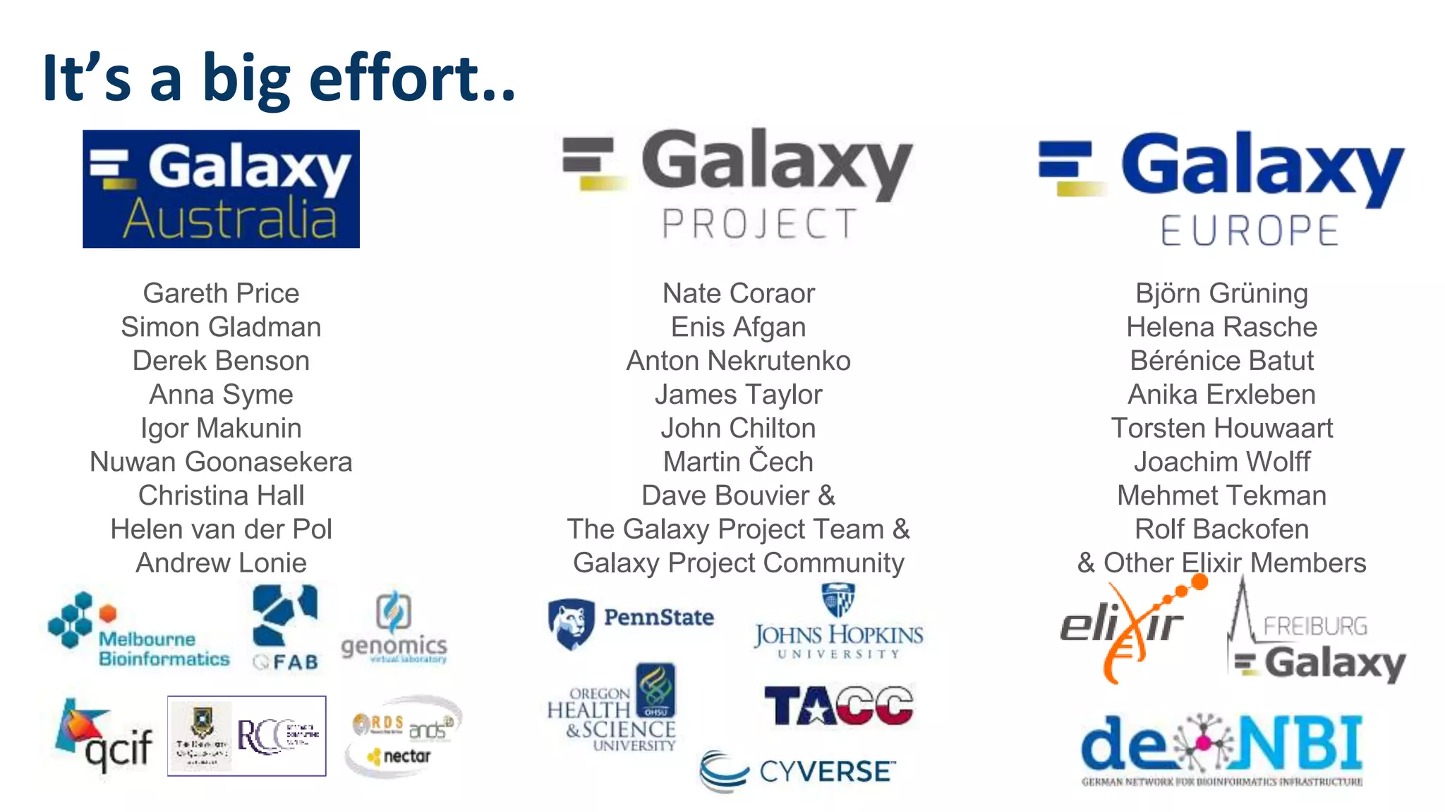 UseGalaxy.* Architecture | PPTX