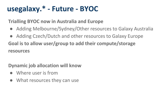 UseGalaxy.* Architecture | PPTX