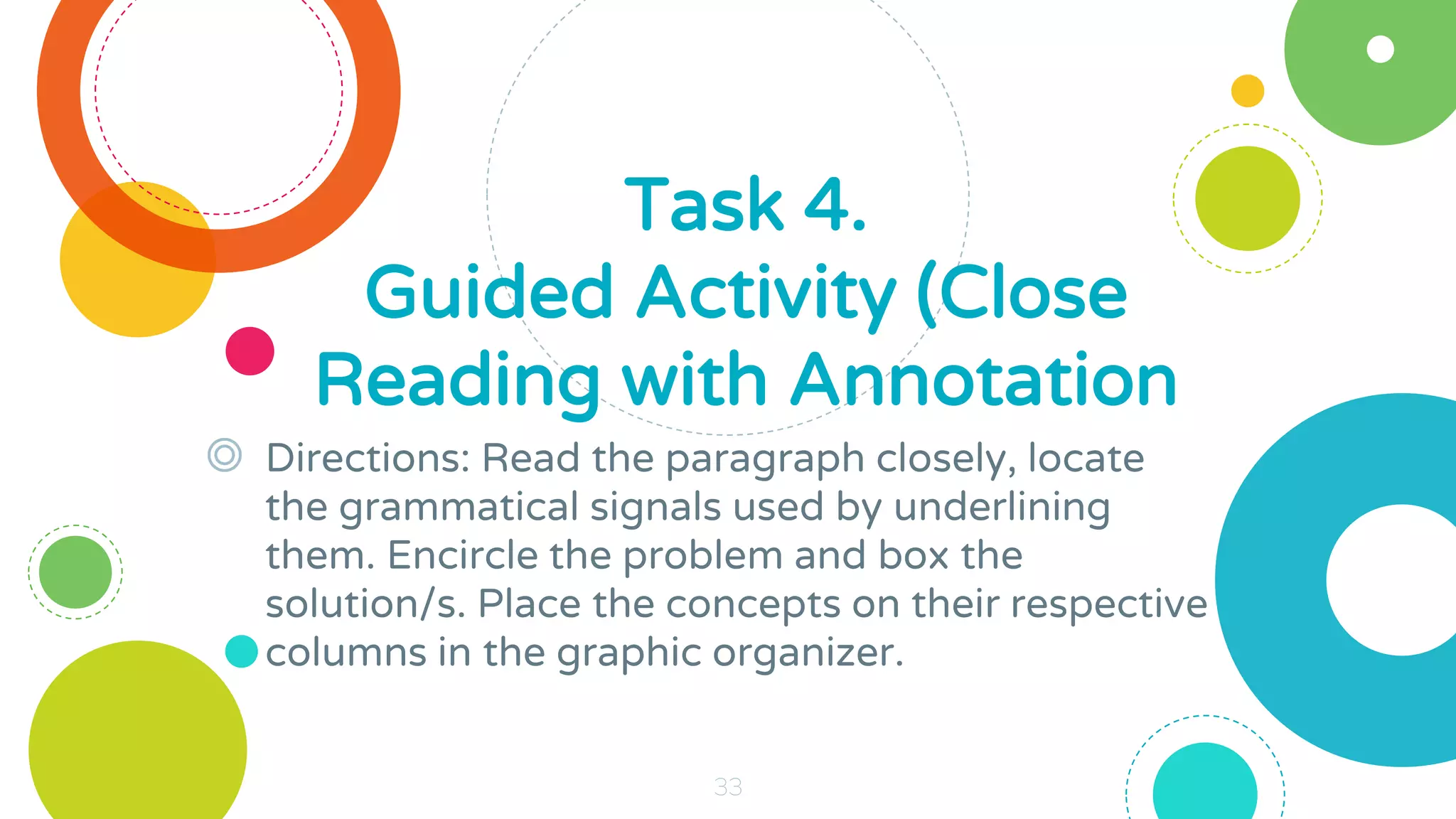 Use grammatical signals that indicate problem and solution.pptx