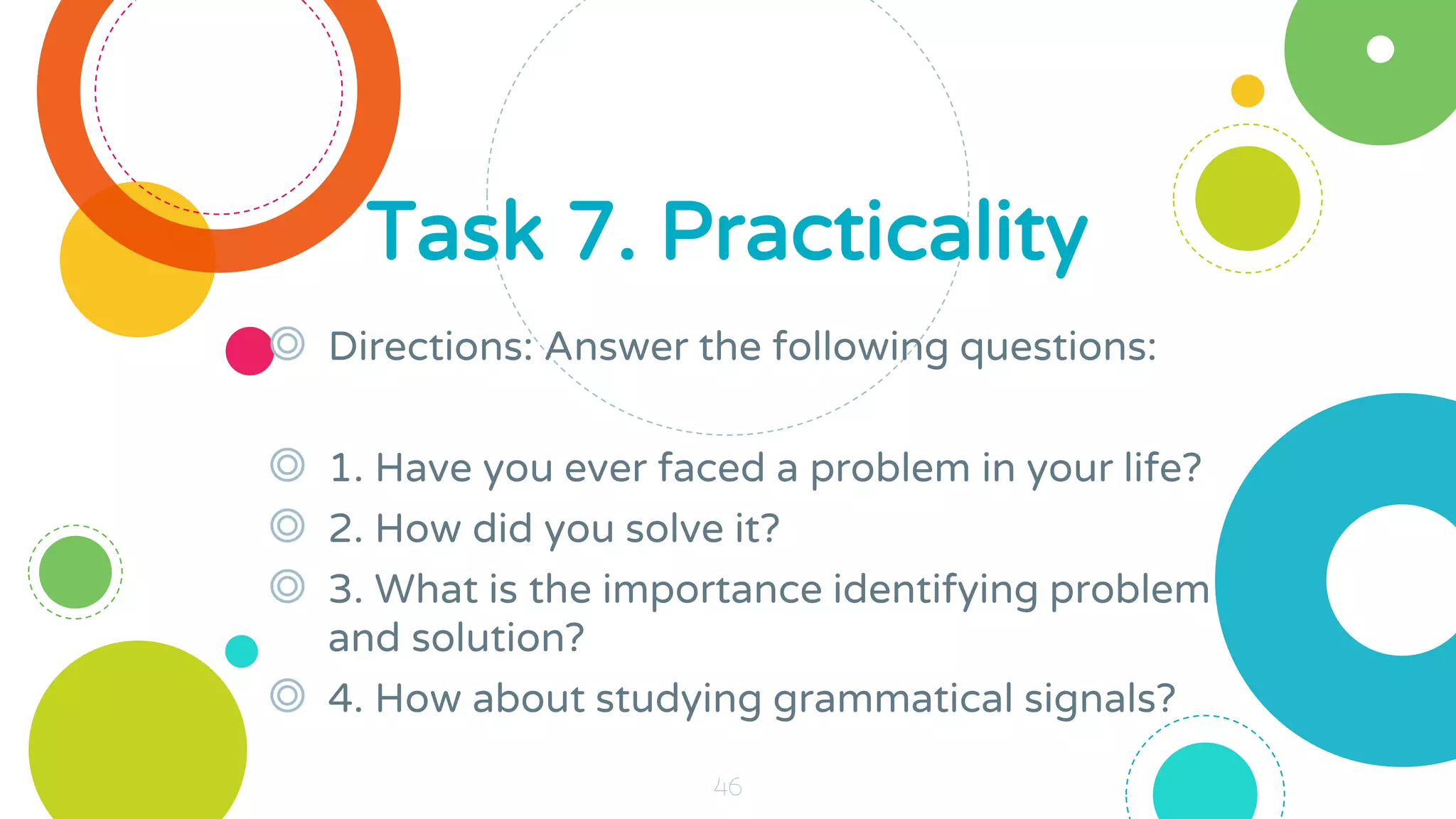 Use grammatical signals that indicate problem and solution.pptx