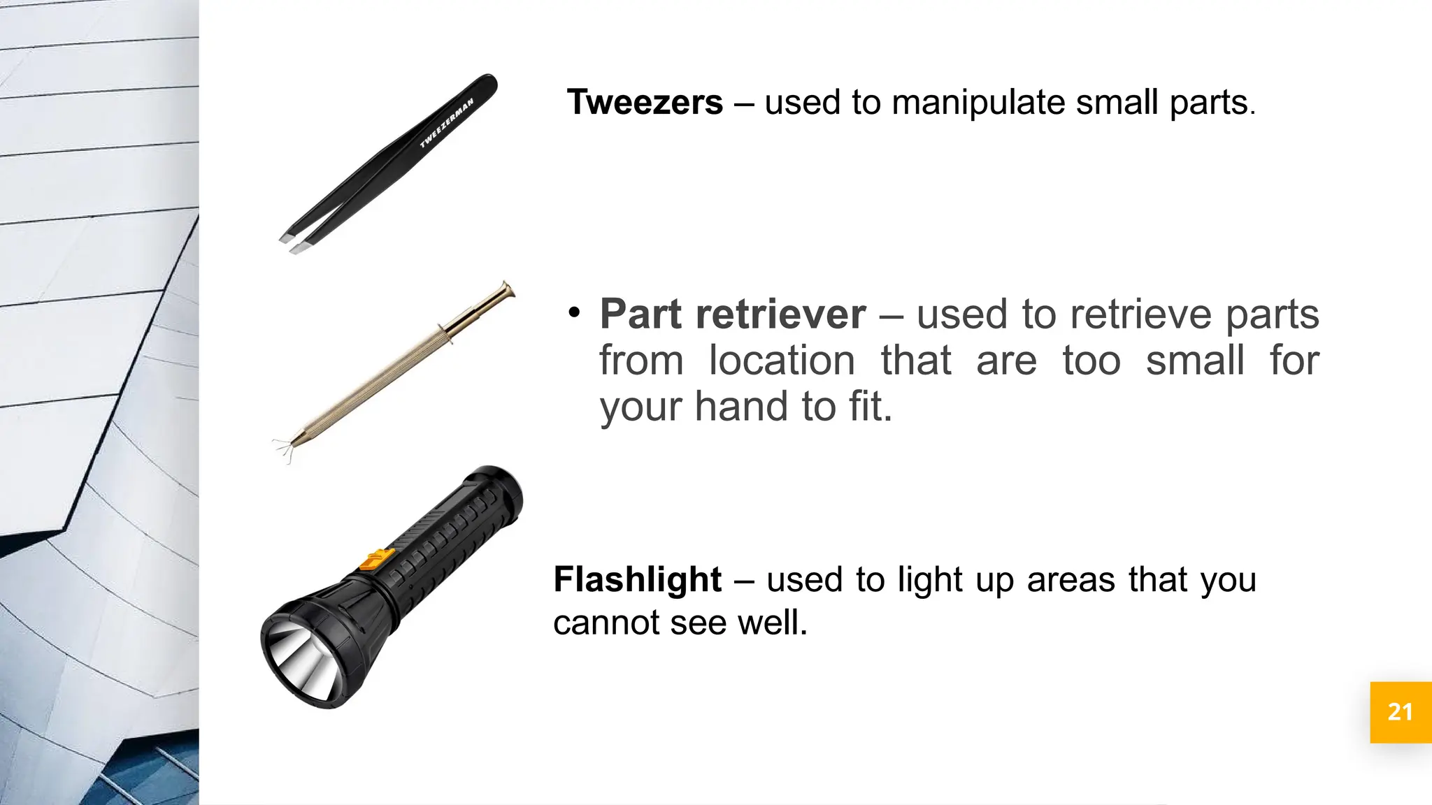Proper use of hand tools in ICT 8 LO1 grade 8 | PPTX