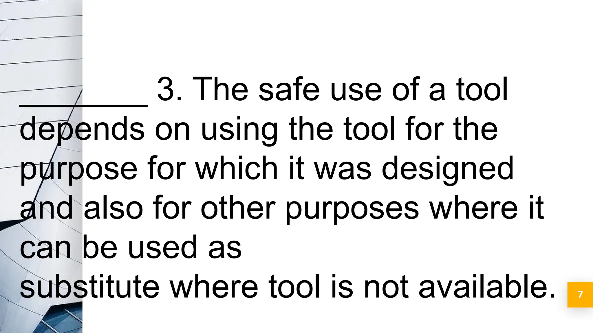 Proper use of hand tools in ICT 8 LO1 grade 8 | PPTX