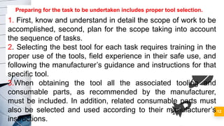 Proper use of hand tools in ICT 8 LO1 grade 8 | PPTX
