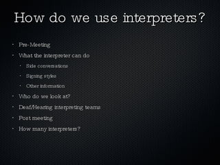 Basic Interpreting Services Information | PPT