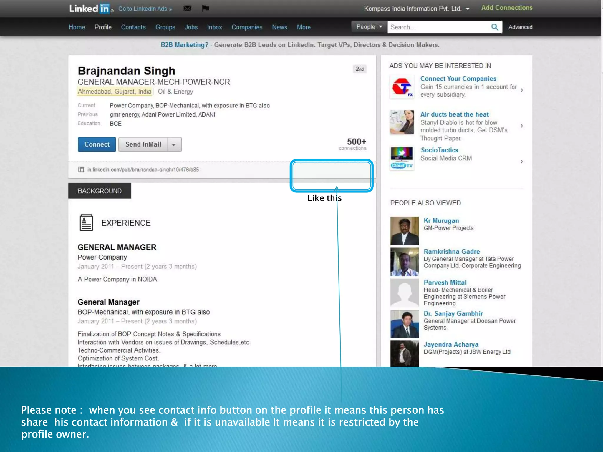 Use linkedin for database | PPSX