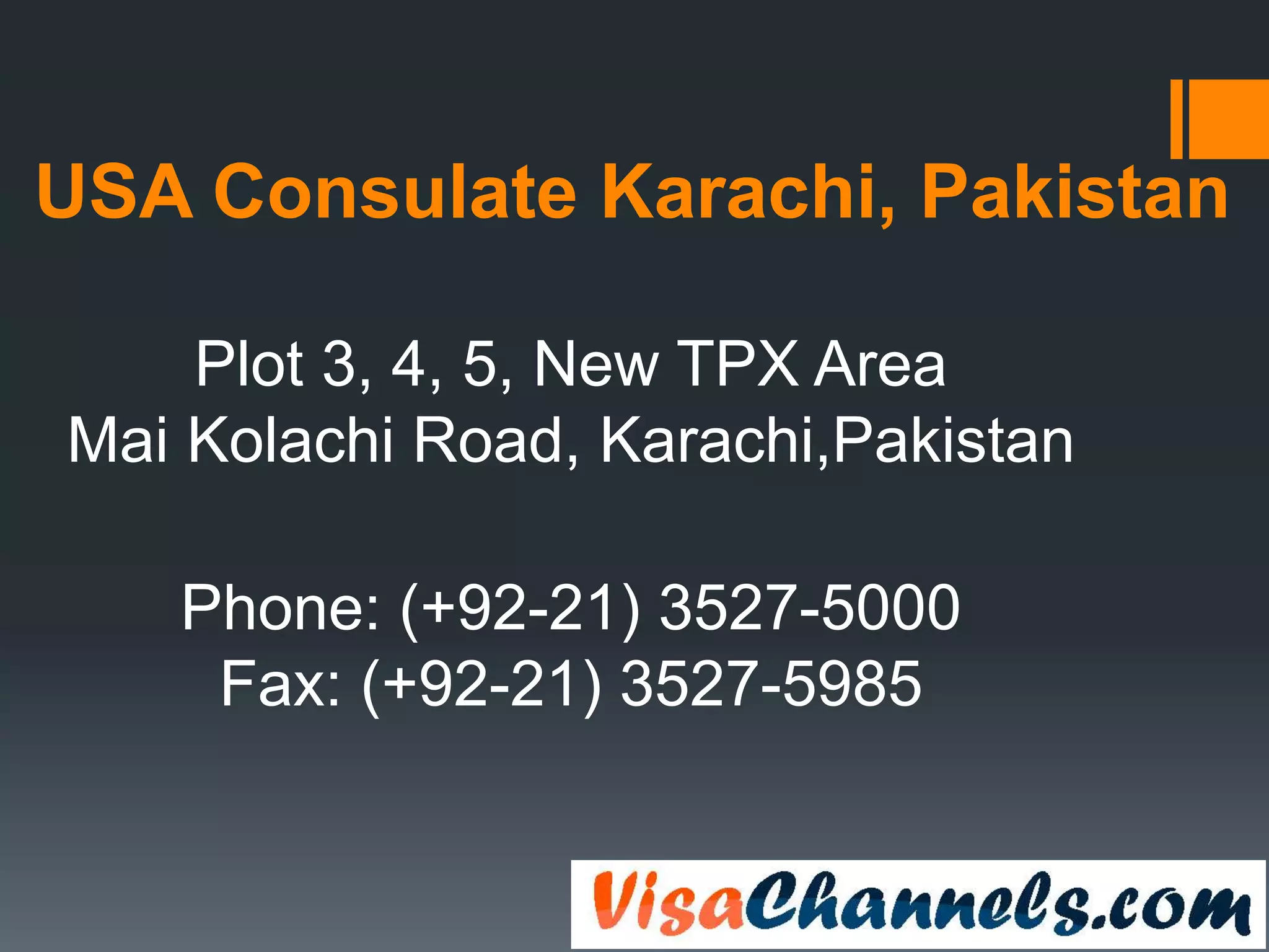 USA embassy islamabad pakistan | PPTX