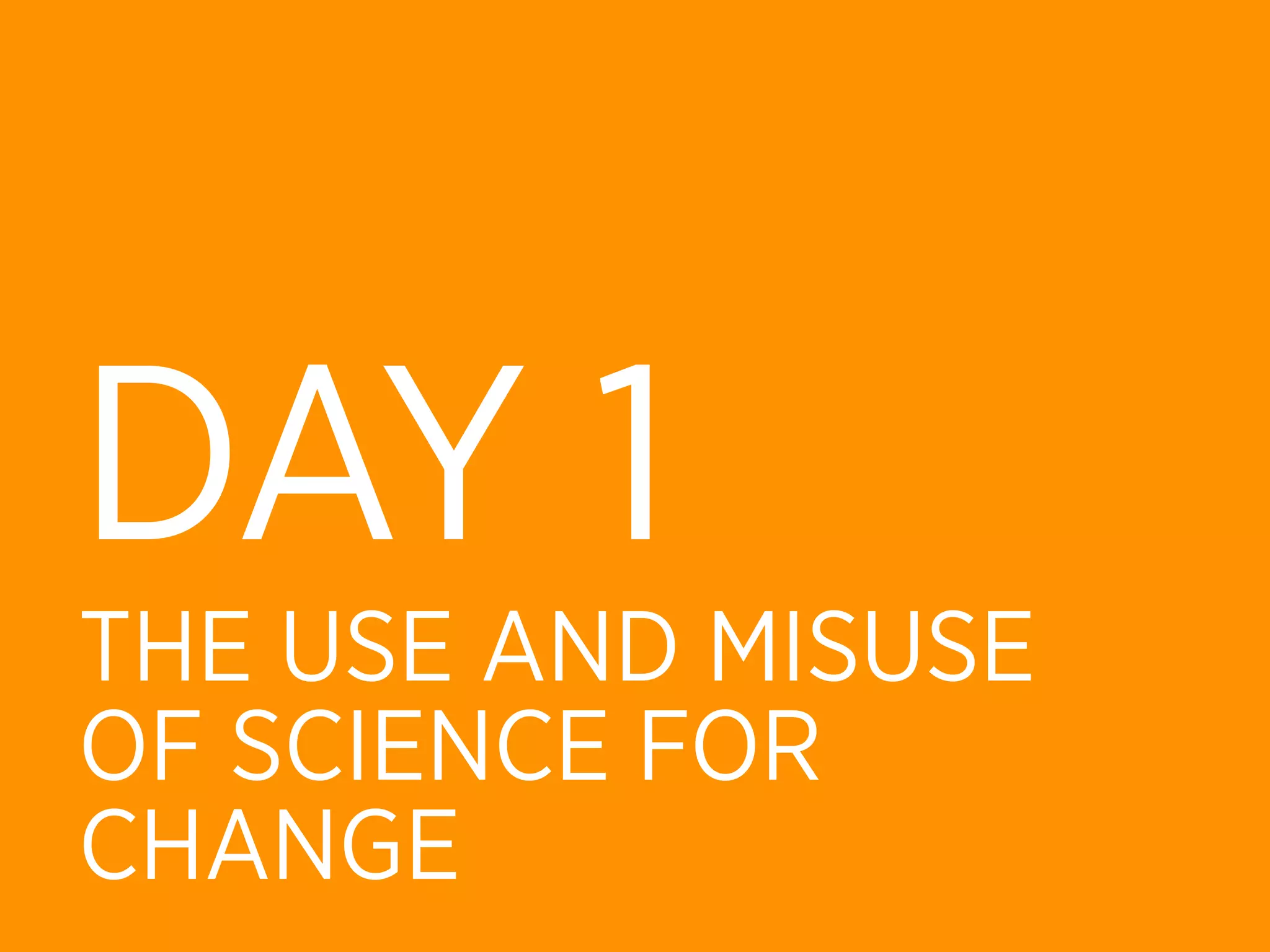 THE USE & MISUSE OF SCIENCE FOR CHANGE | PDF