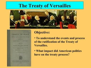 Us enters war and treaty of versailles | PPT