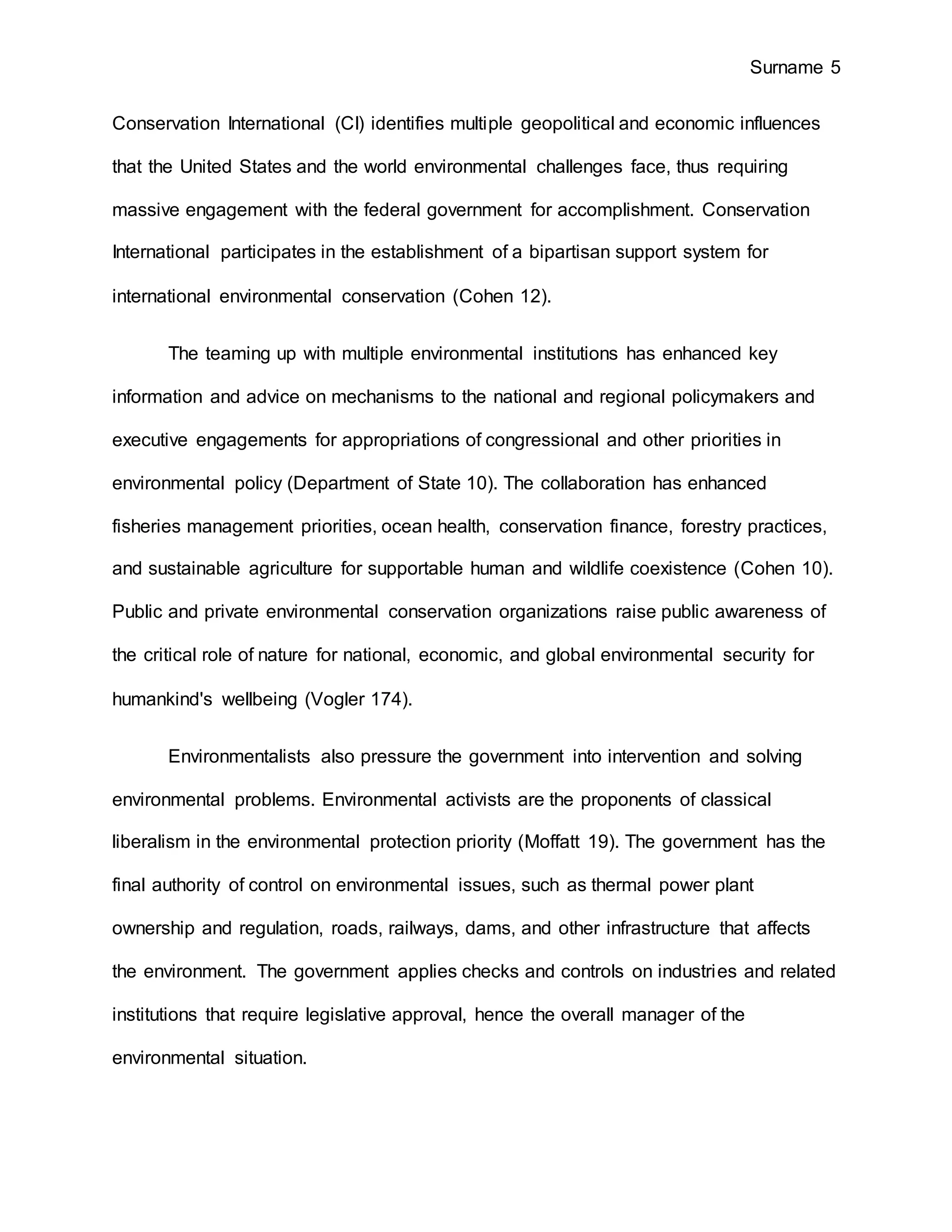United States Government Role in Environmental Protection | PDF
