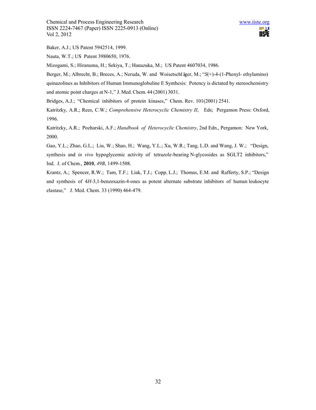 Use of 2 ethoxy(4 h)-3,1-benzoxazin-4-one as a precursor | PDF