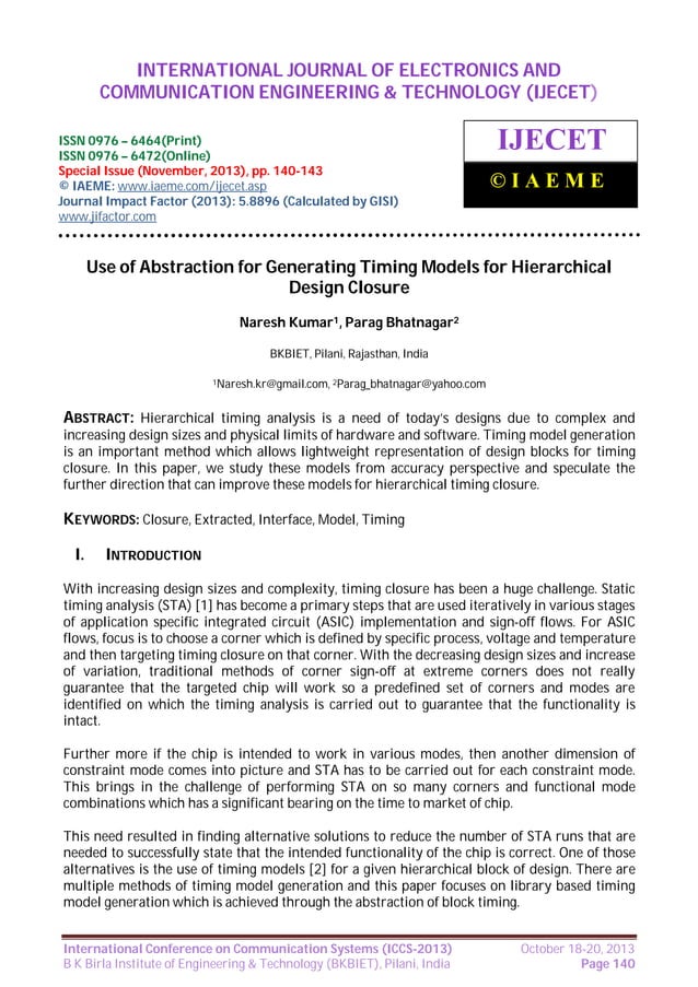 Use Of Abstraction For Generating Timing Models For Hierarchical Pdf Graphics Software