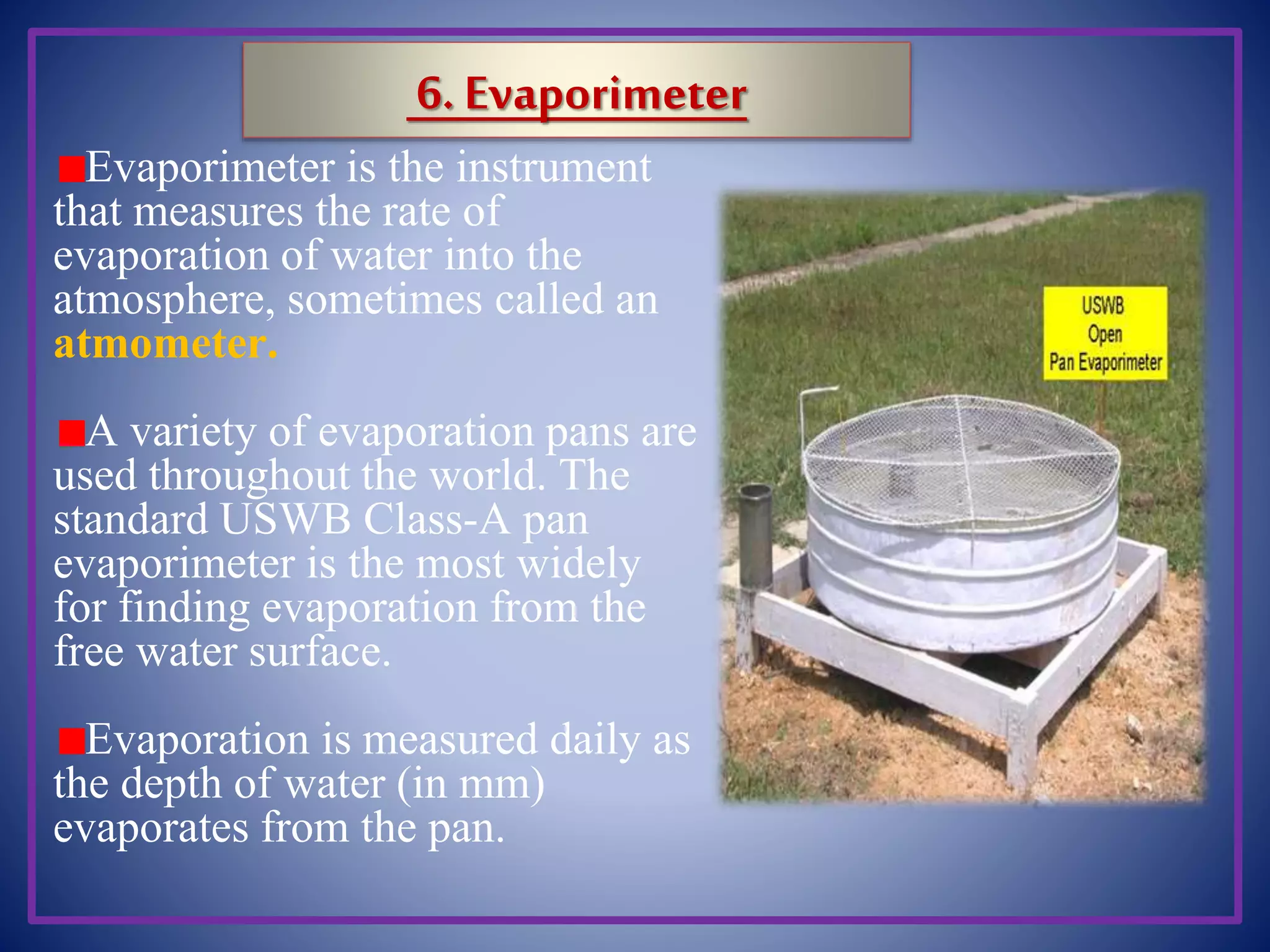Use of agro meterological instruments in agriculture | PPTX
