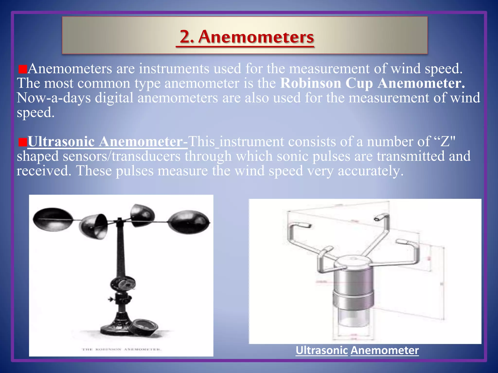 Use of agro meterological instruments in agriculture | PPTX