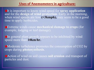 Use of agro meterological instruments in agriculture | PPTX