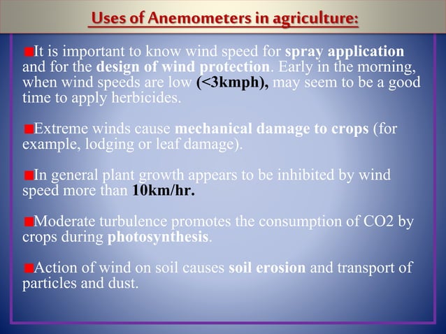Use of agro meterological instruments in agriculture | PPTX