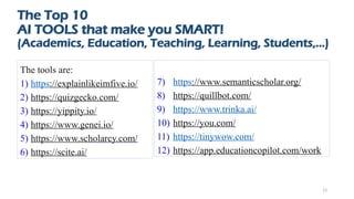 Use of AI in Classrooms For Effective Learning .pptx