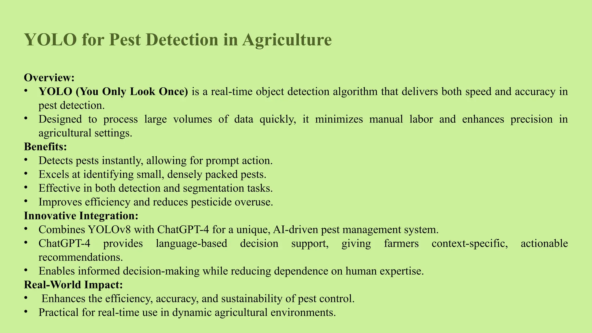 Use of AI in Pest Management for credit seminar topic | PPTX