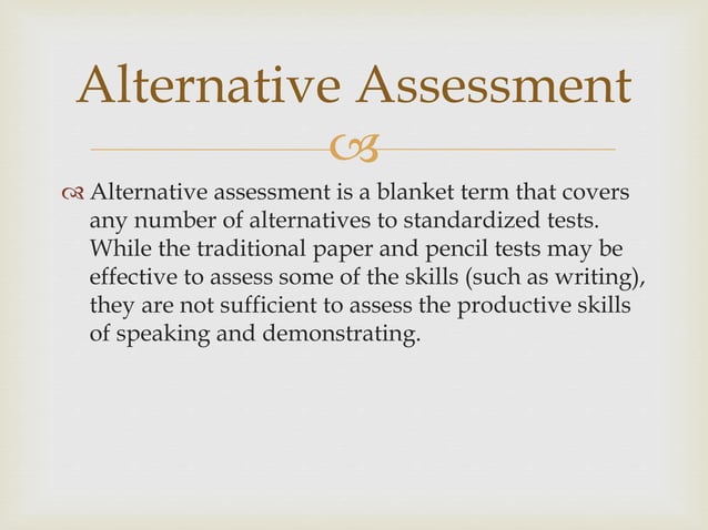 Use of alternative assessment techniques in enhancing the meaningful learning | PPTX