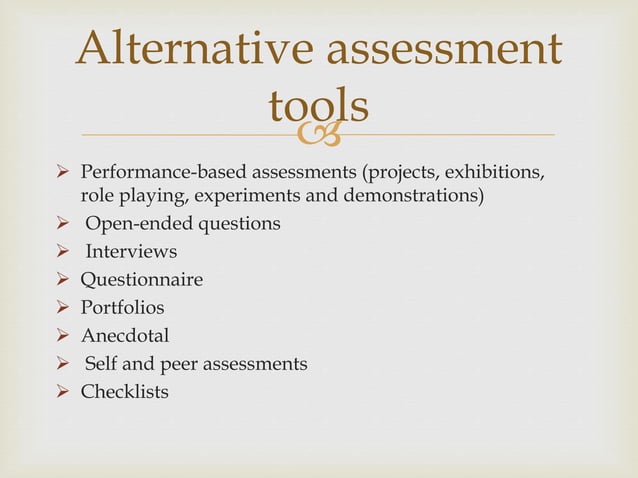 Use of alternative assessment techniques in enhancing the meaningful ...