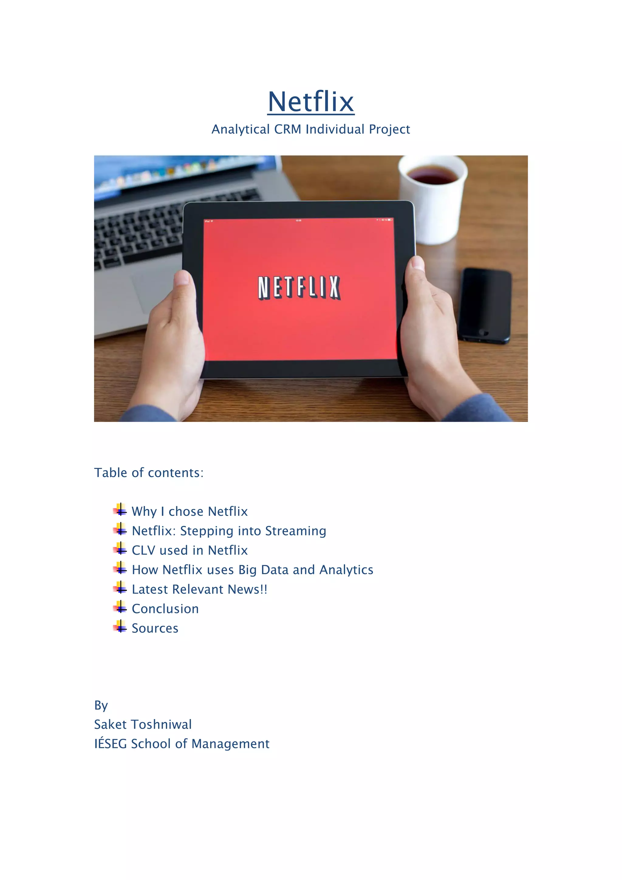 Use of Analytics by Netflix - Case Study | PDF