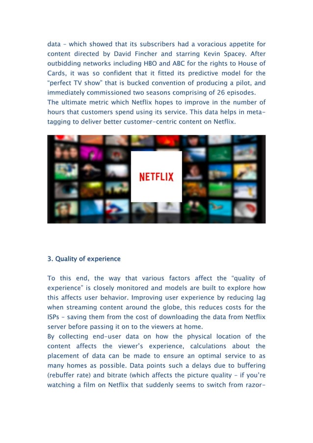 Use of Analytics by Netflix - Case Study | PDF