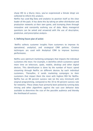 Use of Analytics by Netflix - Case Study | PDF