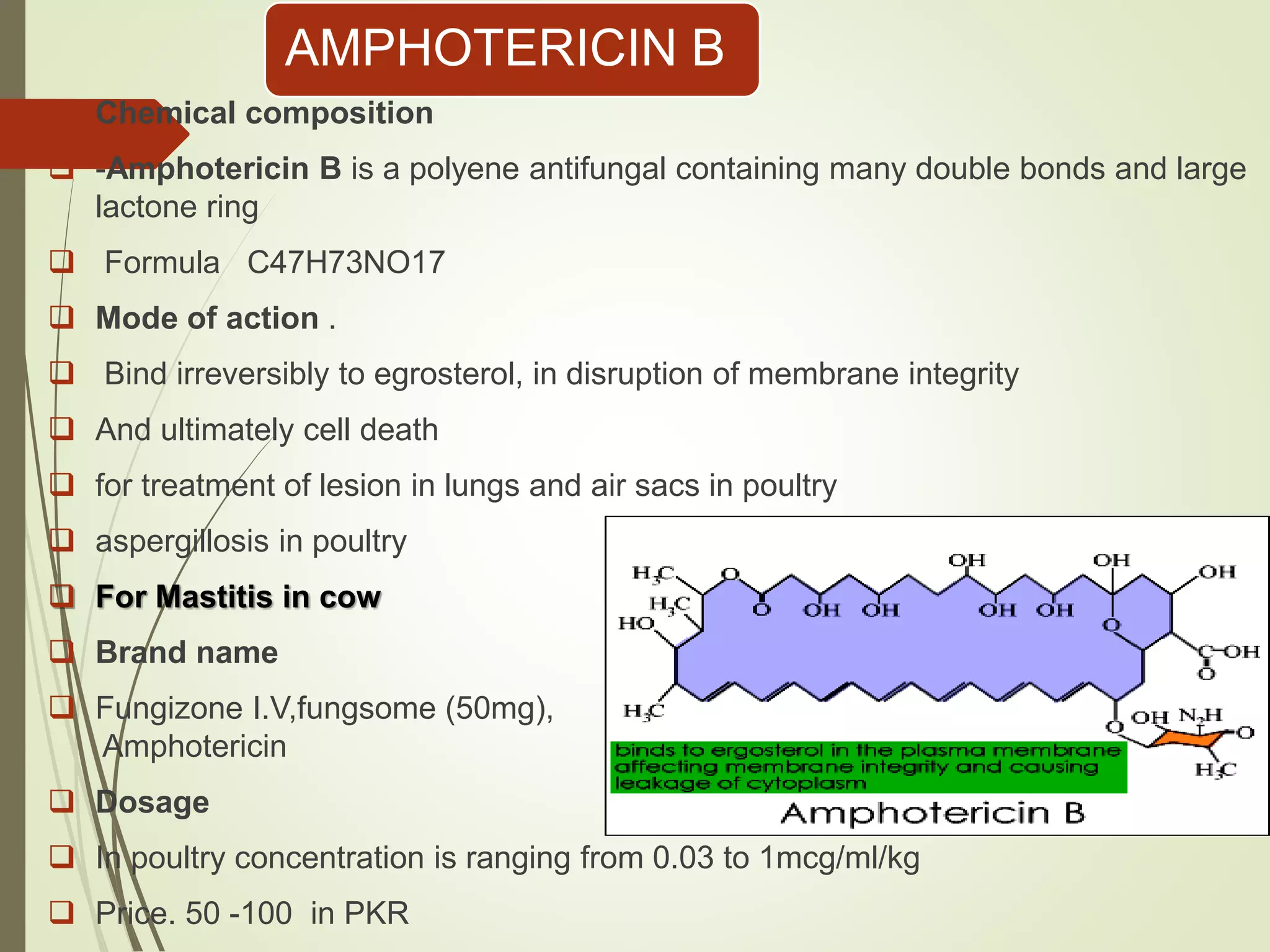 Use of antifungal in poultry and ruminant | PPTX