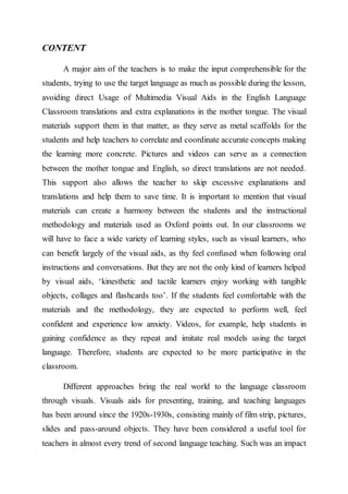 Use of audio visual aids in language learning | PDF