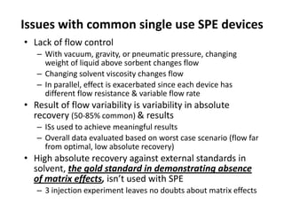 Use of automation to achieve high performance solid phase extraction | PPT