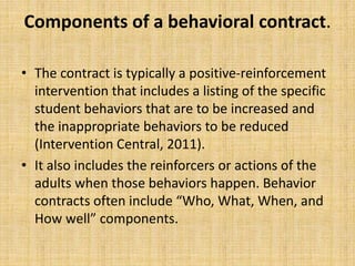 Use of behavior modification in school setting | PPTX