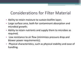 Use of biofilters for air pollution control | PPTX
