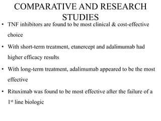 Use of biologicals in rheumatoid arthritis | PPTX