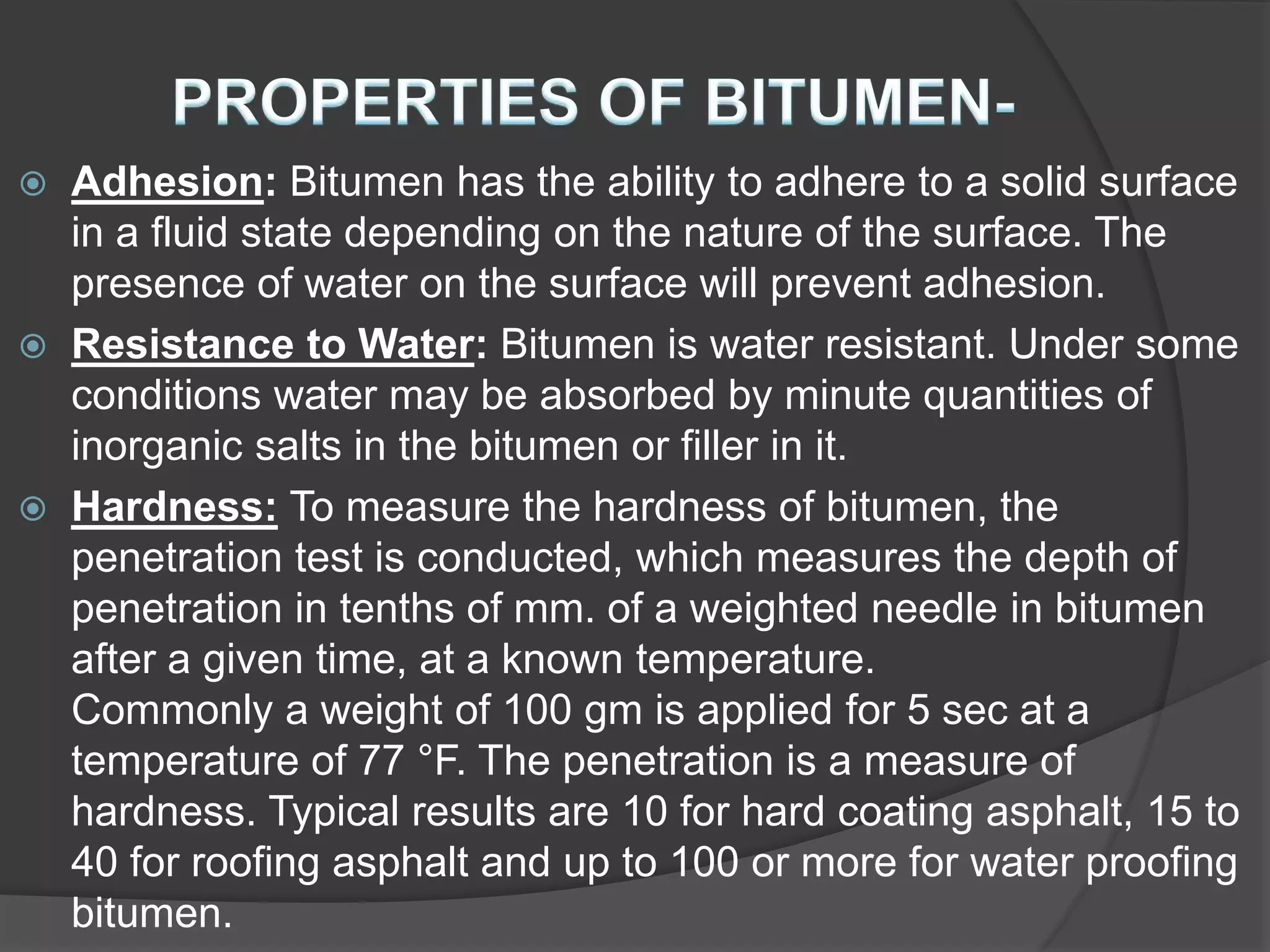 Use of bitumen in tank foundation and as a joint filling material | PPTX