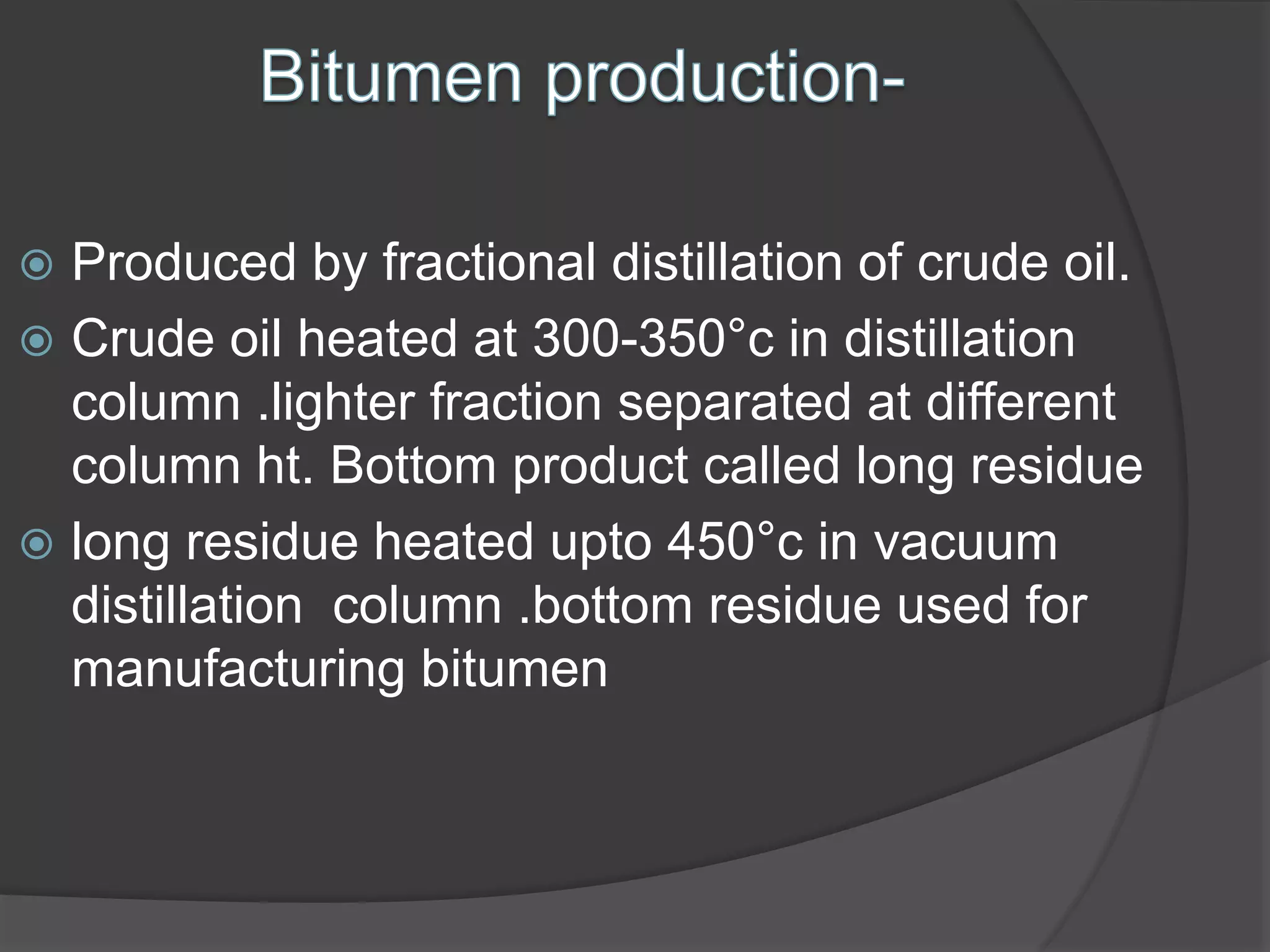 Use of bitumen in tank foundation and as a joint filling material | PPTX