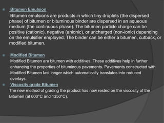 Use of bitumen in tank foundation and as a joint filling material | PPTX