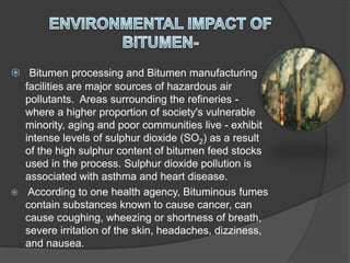 Use of bitumen in tank foundation and as a joint filling material | PPTX