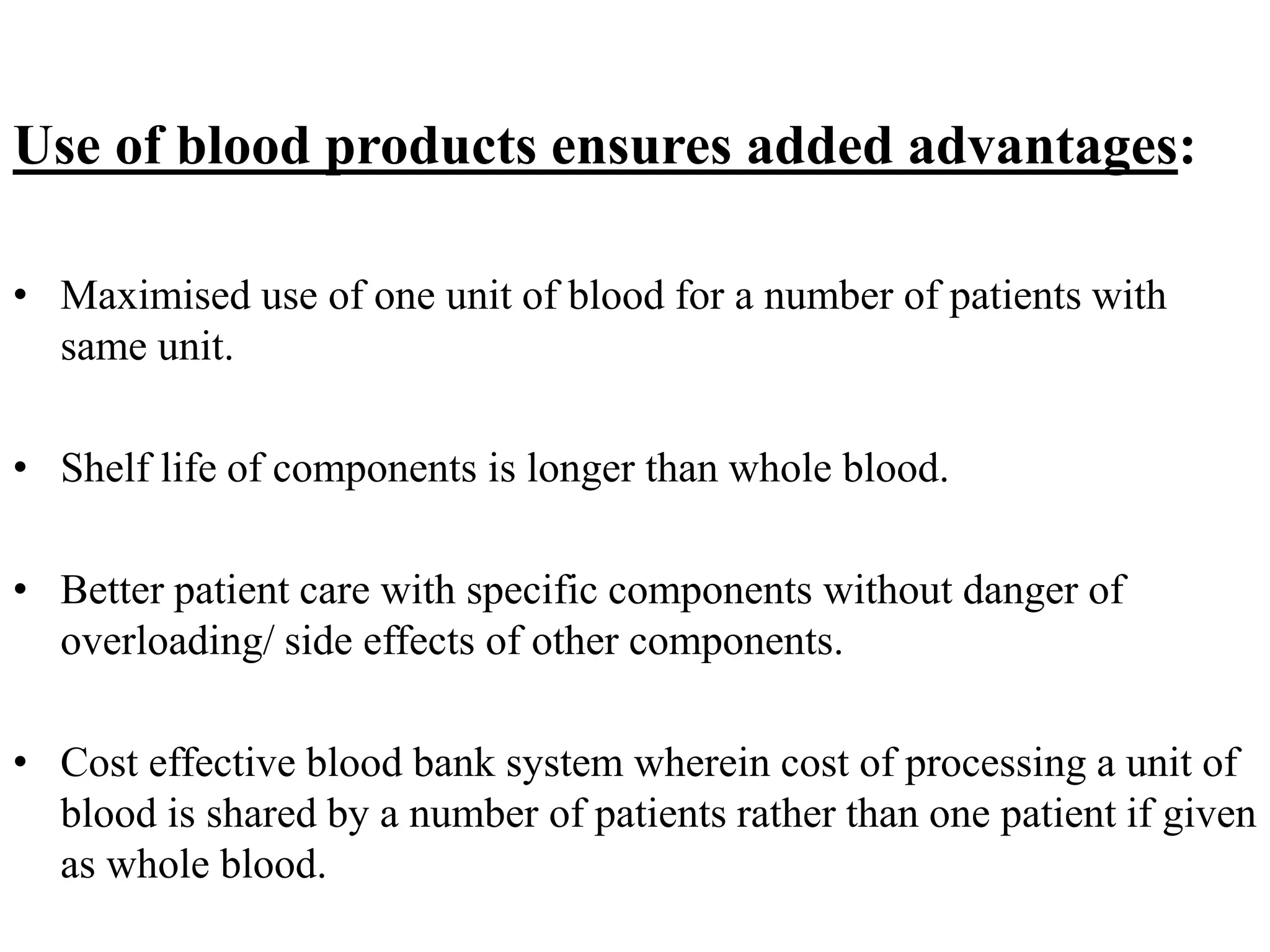 Use of Blood Components in Clinical Practice - Part 1 | PPTX