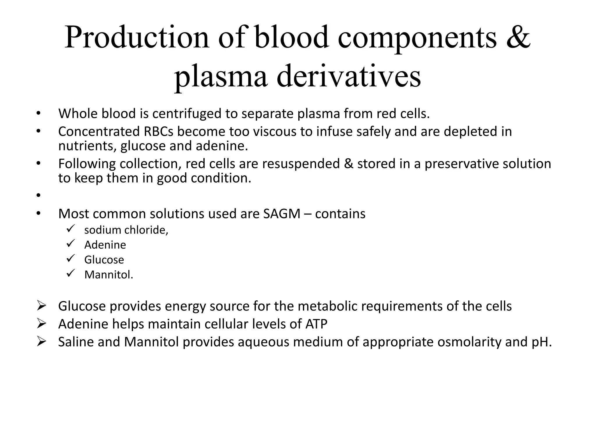 Use of Blood Components in Clinical Practice - Part 1 | PPTX