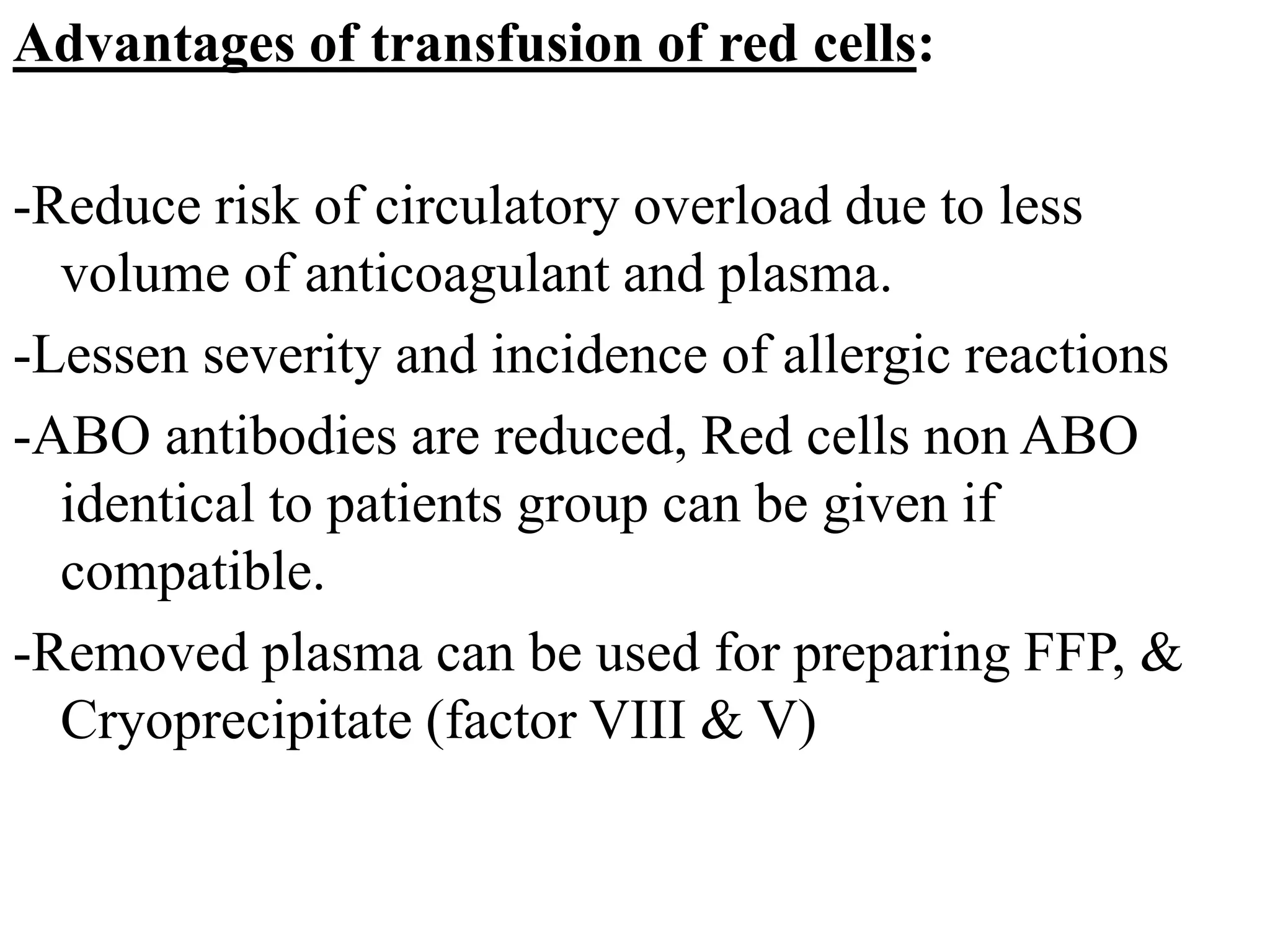 Use of Blood Components in Clinical Practice - Part 1 | PPTX