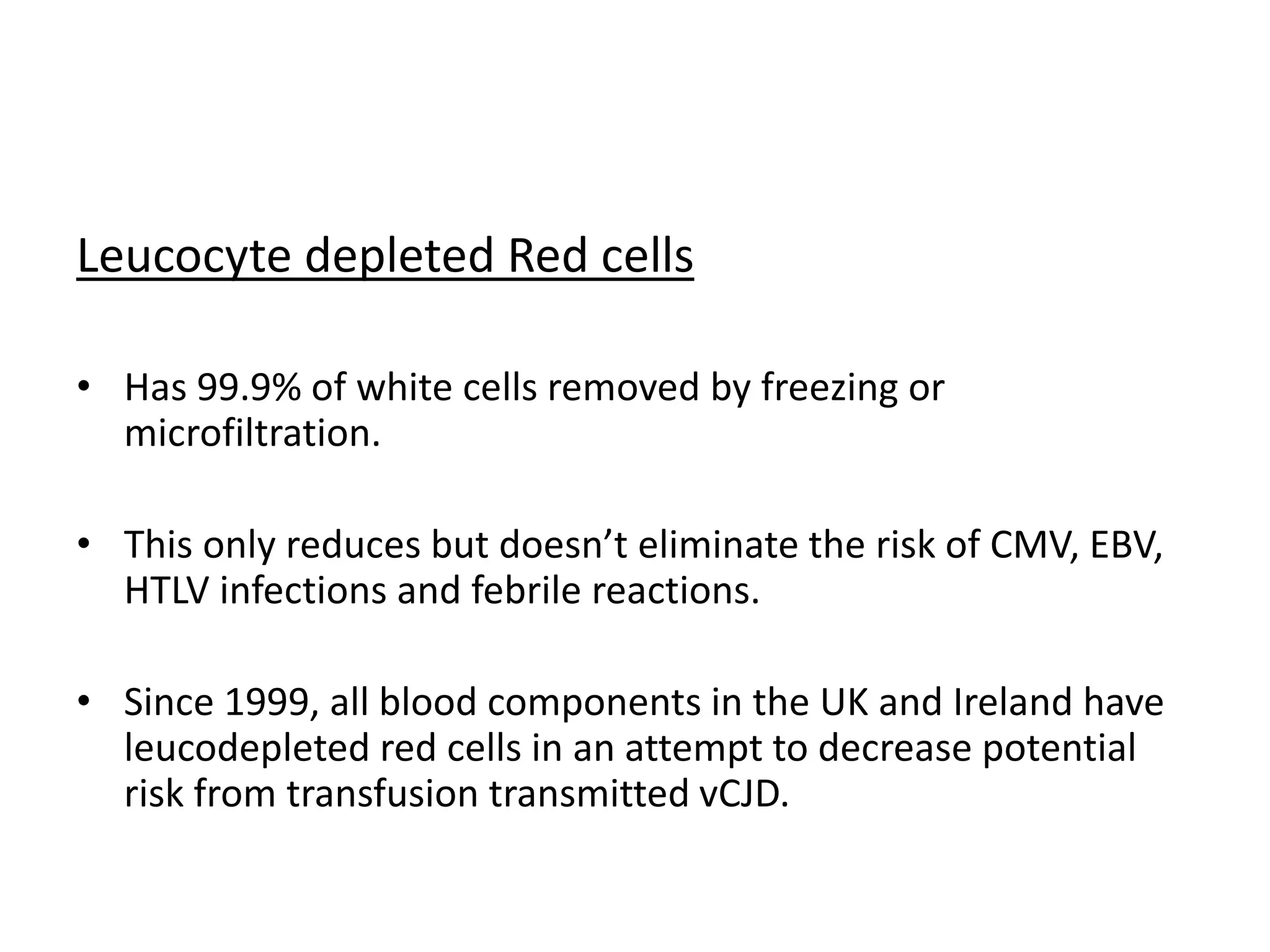 Use of Blood Components in Clinical Practice - Part 1 | PPTX